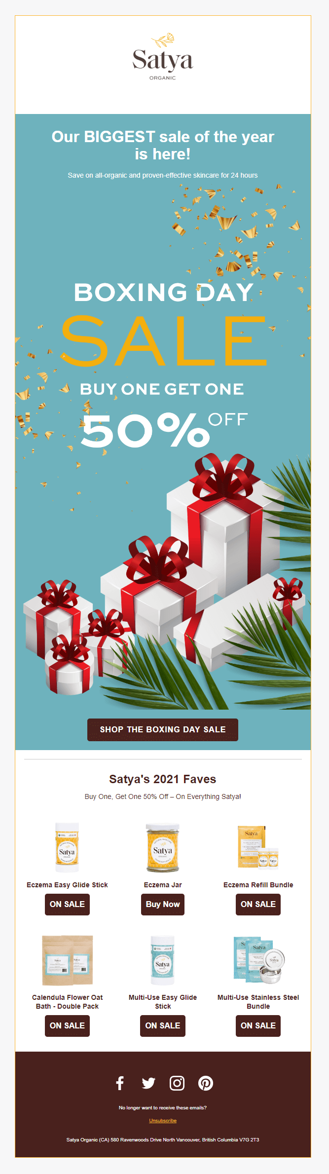 7 Boxing Day Email Examples You Can Easily Copy [2022] - HoneyHat